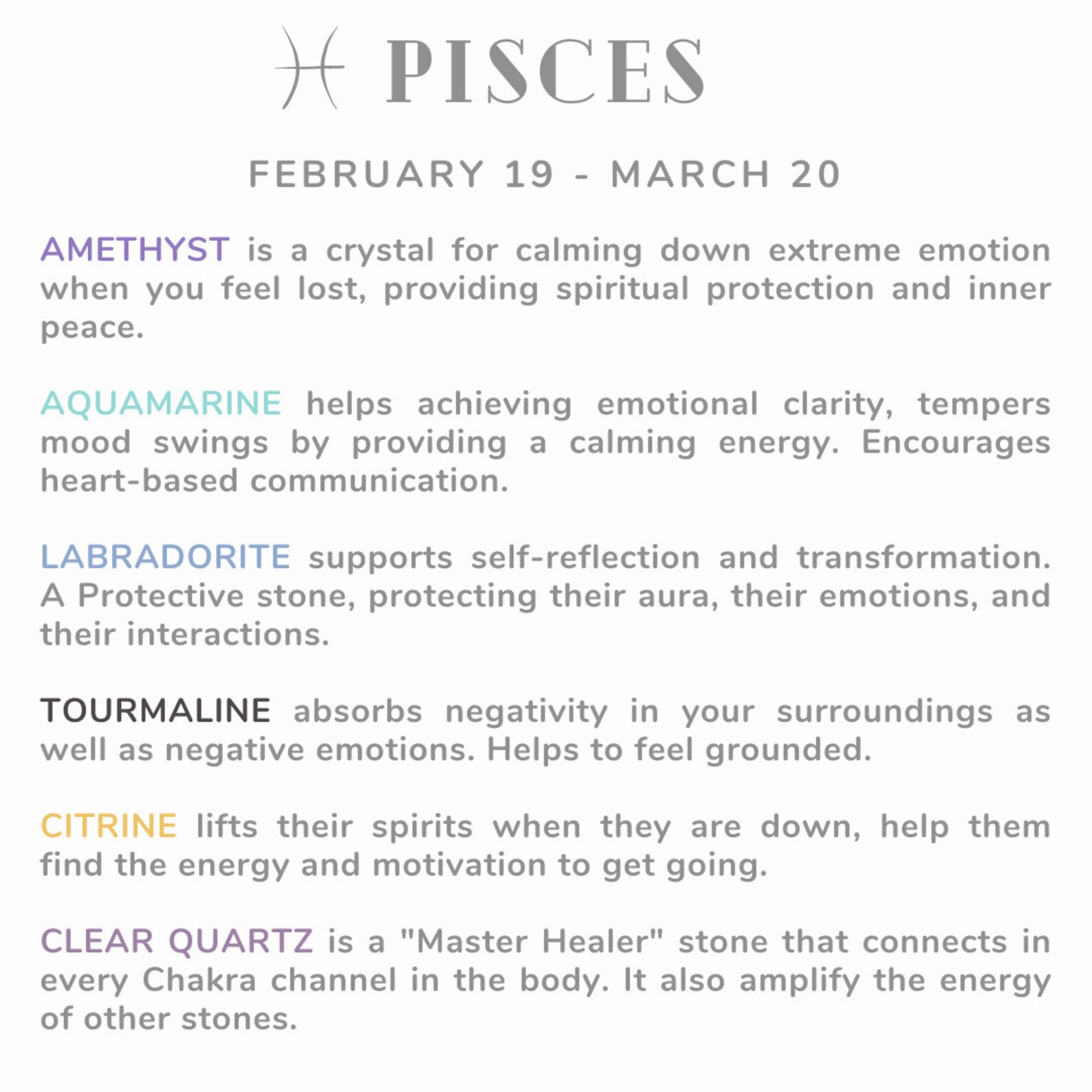 Pisces Gifts, Pisces Crystals Zodiac Bracelet, Astrology Jewelry - Etsy
