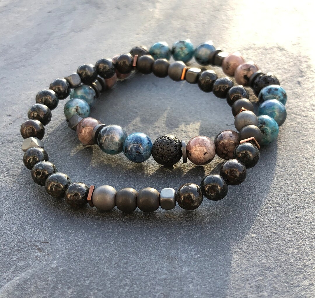 Anxiety Calming Bracelet Men, Stress Relief Healing Crystal Zen Jewelry ...