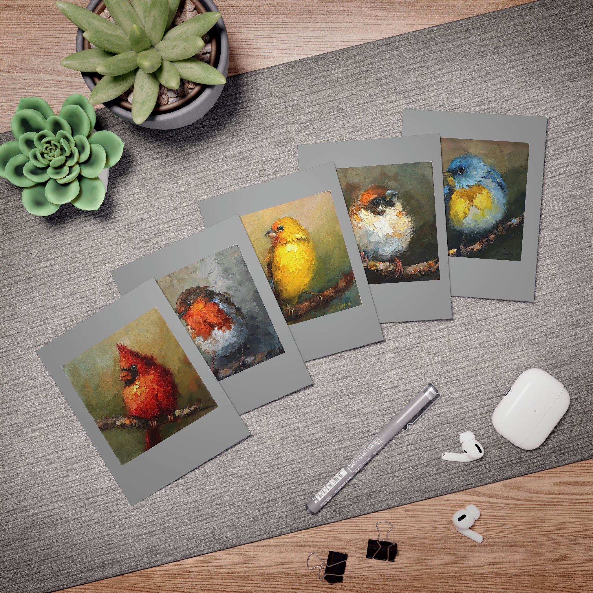 Multi-design Greeting Cards 5-pack Designed From Original Oil Paintings ...