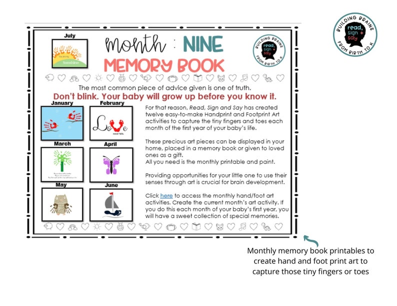 Nine-month-old, Infant Activities, Parent Curriculum, Printable ...