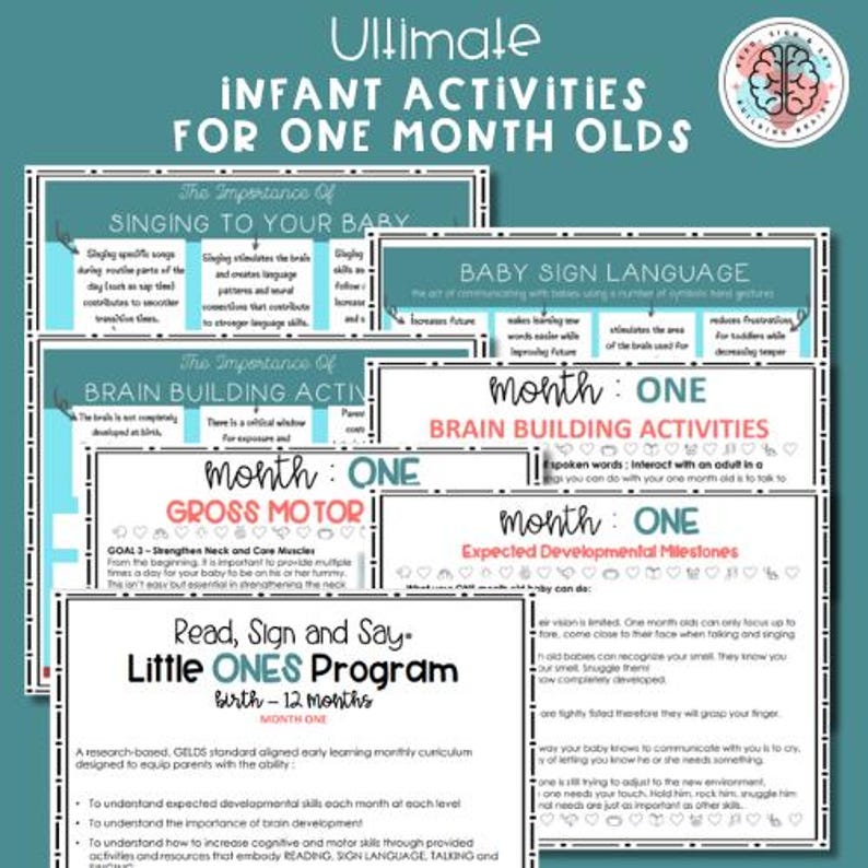 Parent's Guide to Infant Baby Brain Development- One Month Old, Baby ...