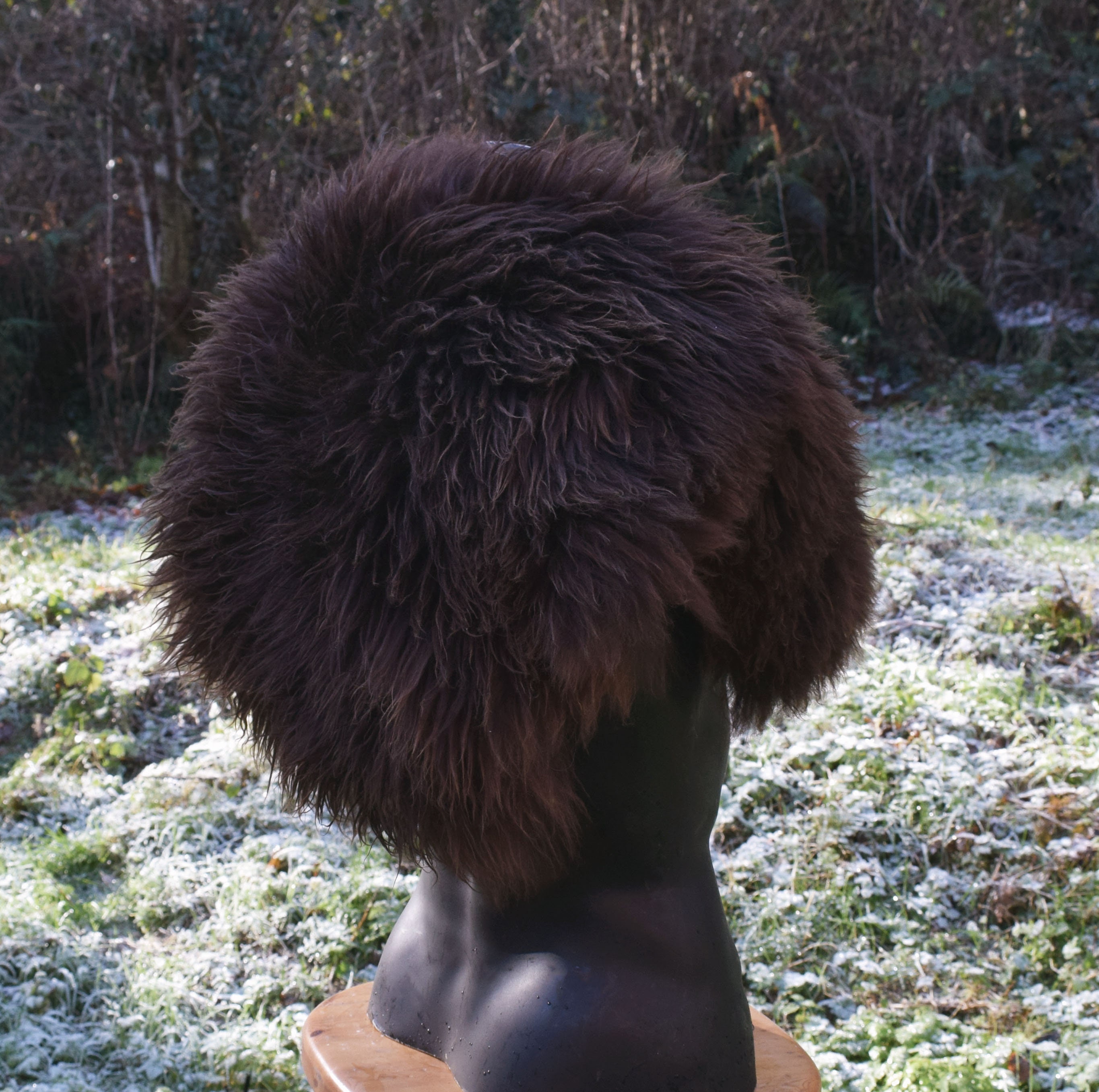 Brown Viking Fur Collar From Thick Sheepskin Without Closing. LARP ...
