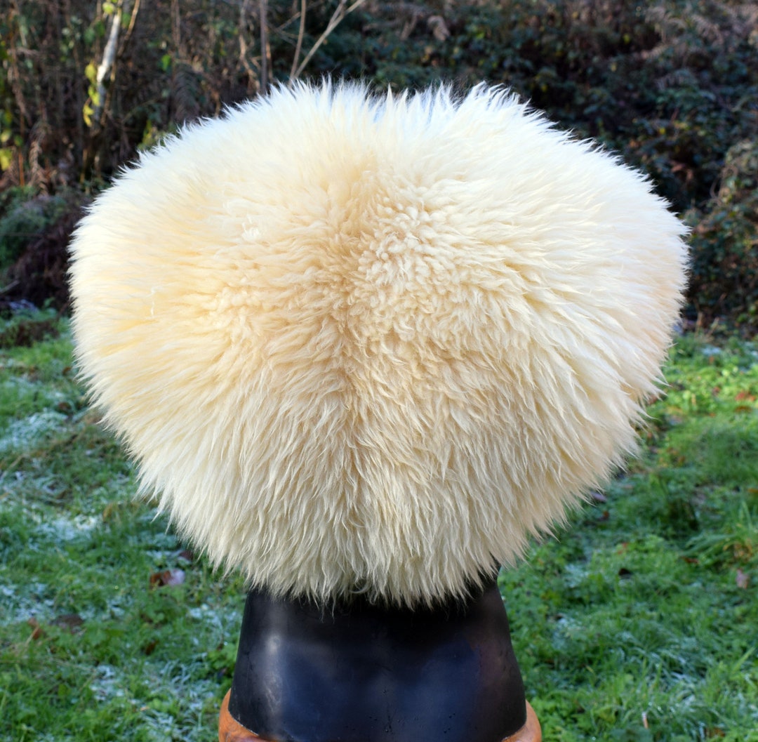 Thick White Viking Sheep Skin Cloak With Leather Without Closing. Larp ...