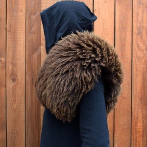 Viking Shoulder Brown Sheepskin Cloak With Belt and Viking Buckle ...