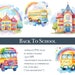 Rainbow School Clipart, Back to School Pngs, Kawaii Student Supplies ...