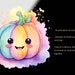 Rainbow Watercolour Pumpkin Clipart, Kawaii Pumpkin PNG, Halloween ...