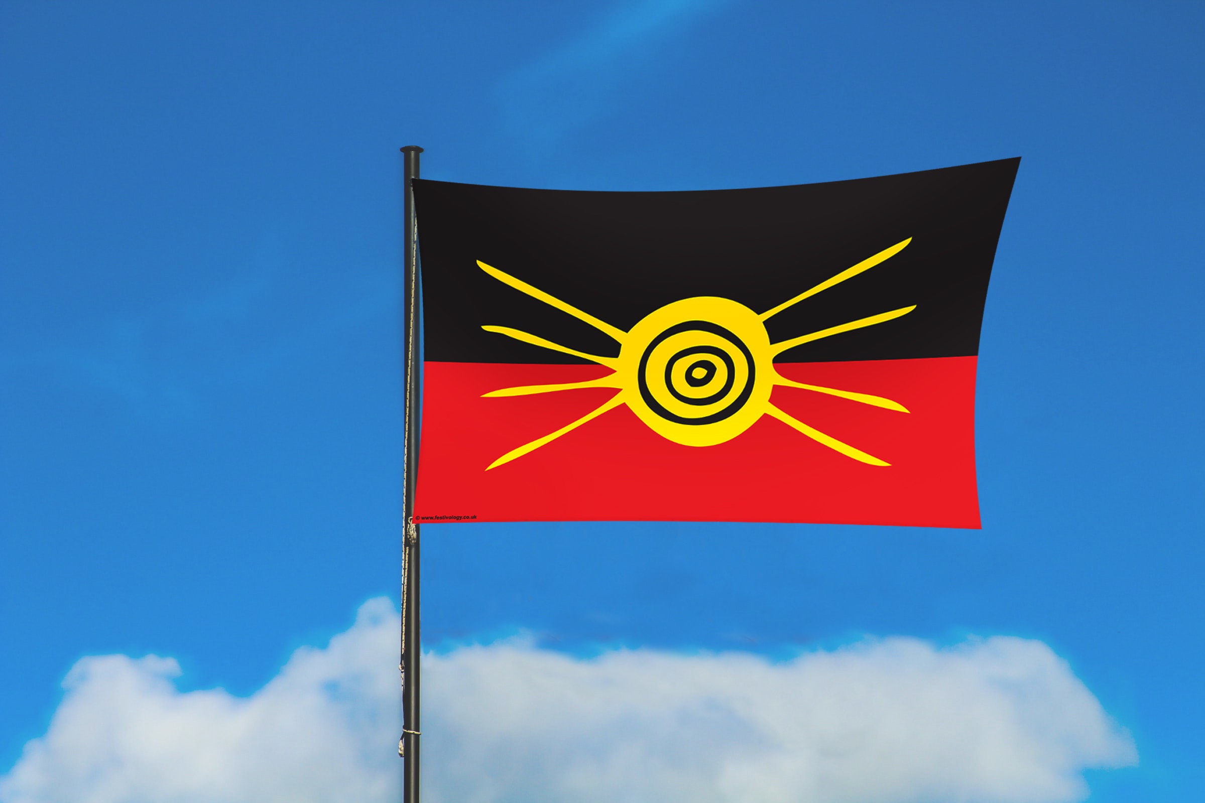 Aboriginal Meeting Place Symbol Flag in a Bag by Festivology - Etsy