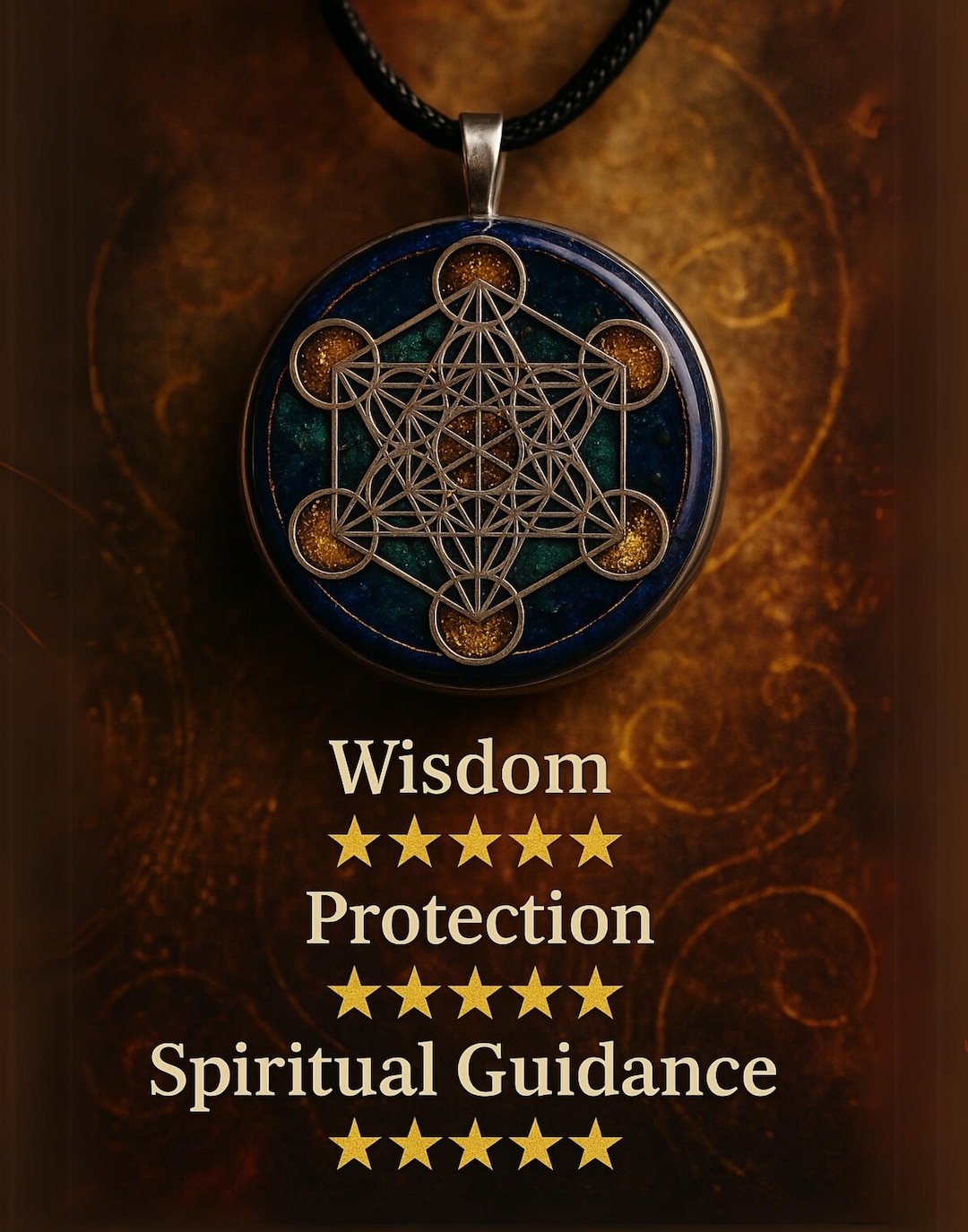 Djinn Pendant Metatron Talisman – Spellbound Orgonite Amulet, Spirit ...