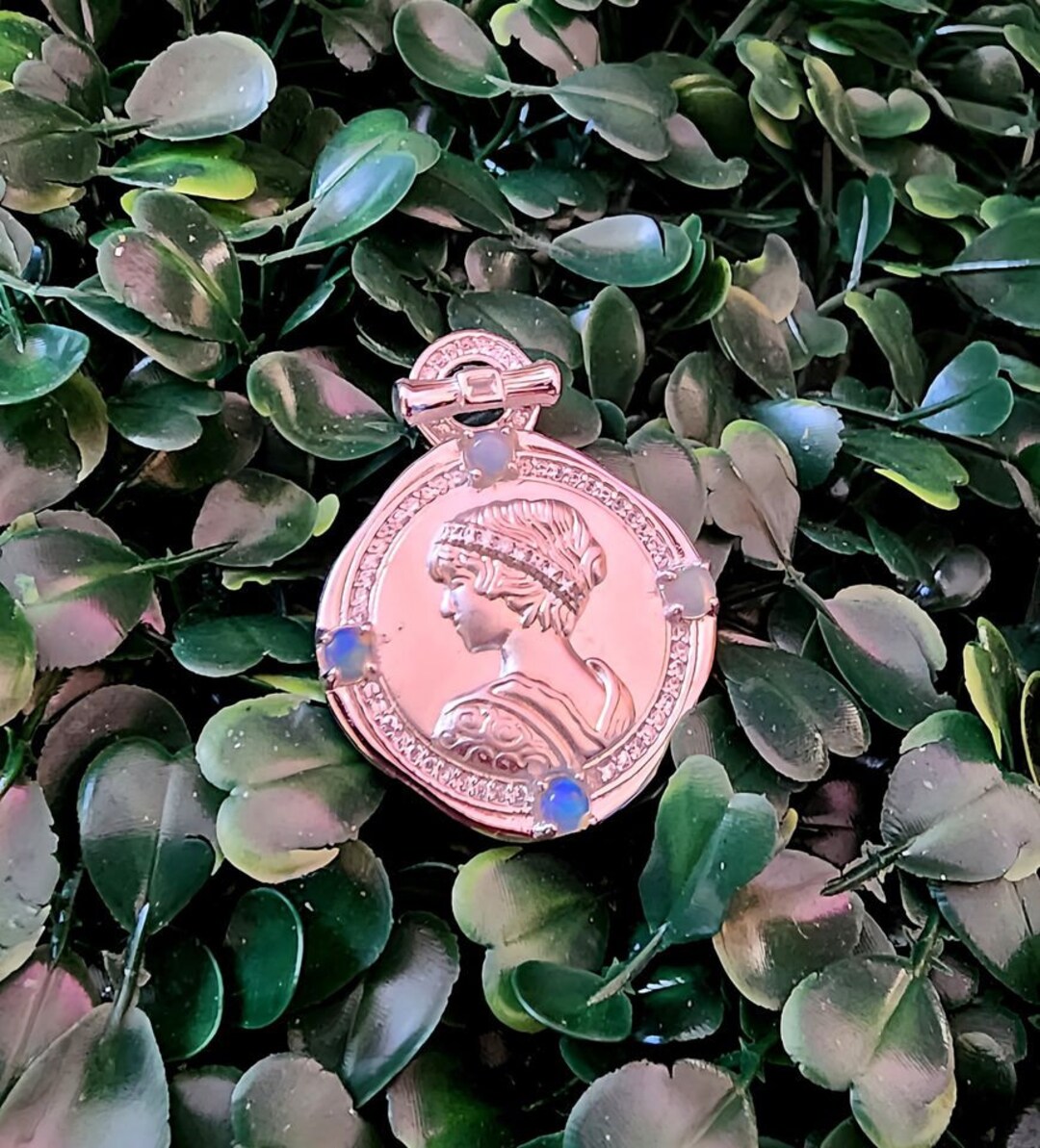 Mediterranean Ancient Rome Inspired Opal Coin Pendant - Etsy