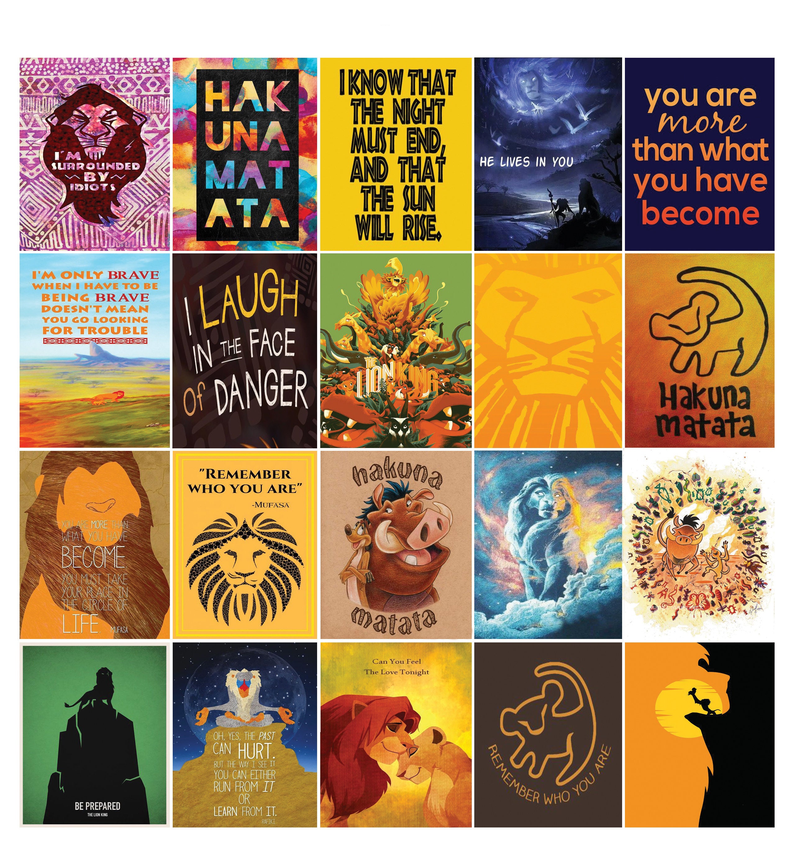 Lion King Sticker Set Inspired by Erin Condren/happy Life Planner - Etsy