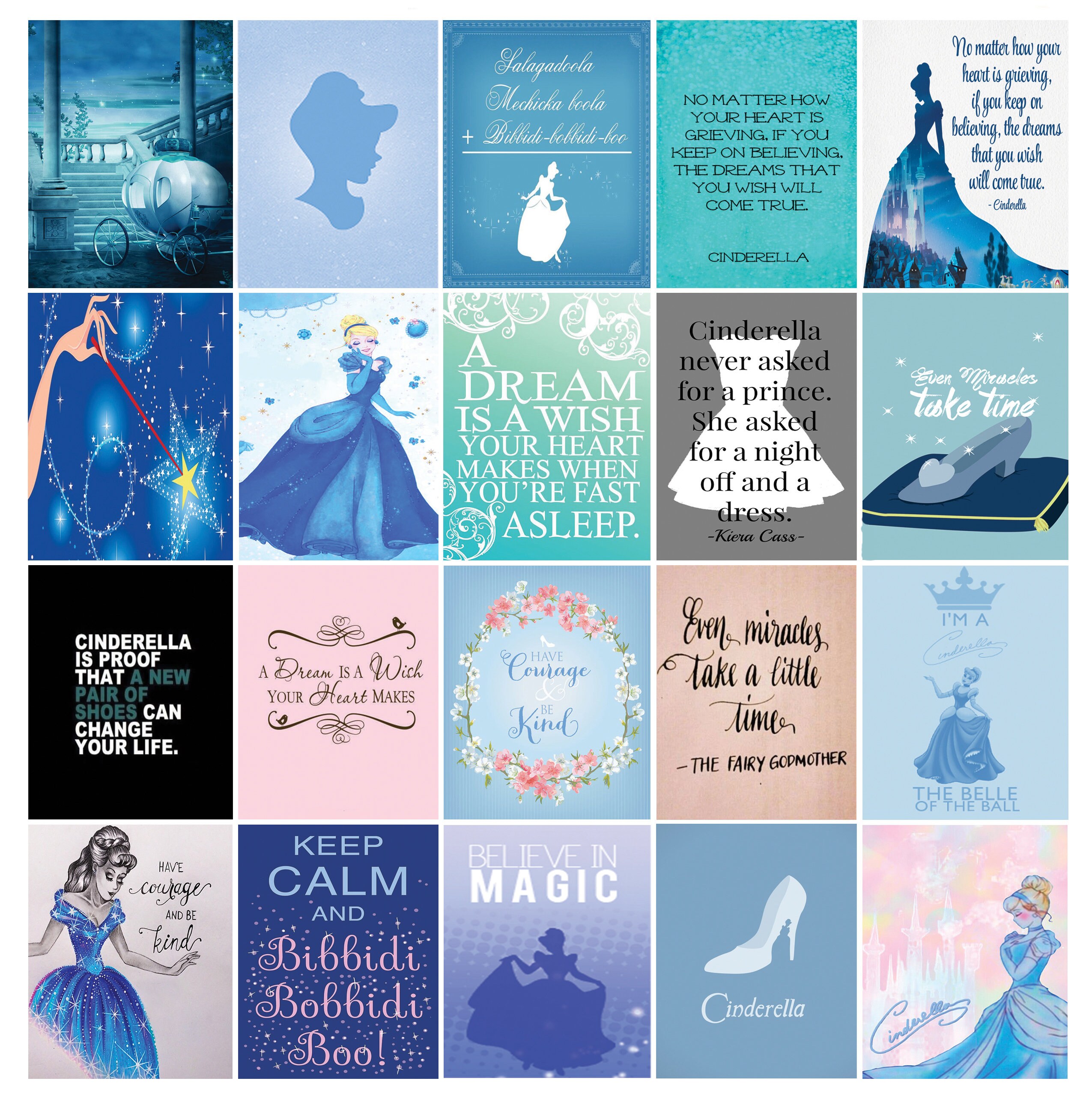 Cinderella Sticker Set Inspired by Erin Condren/happy Life Planner - Etsy