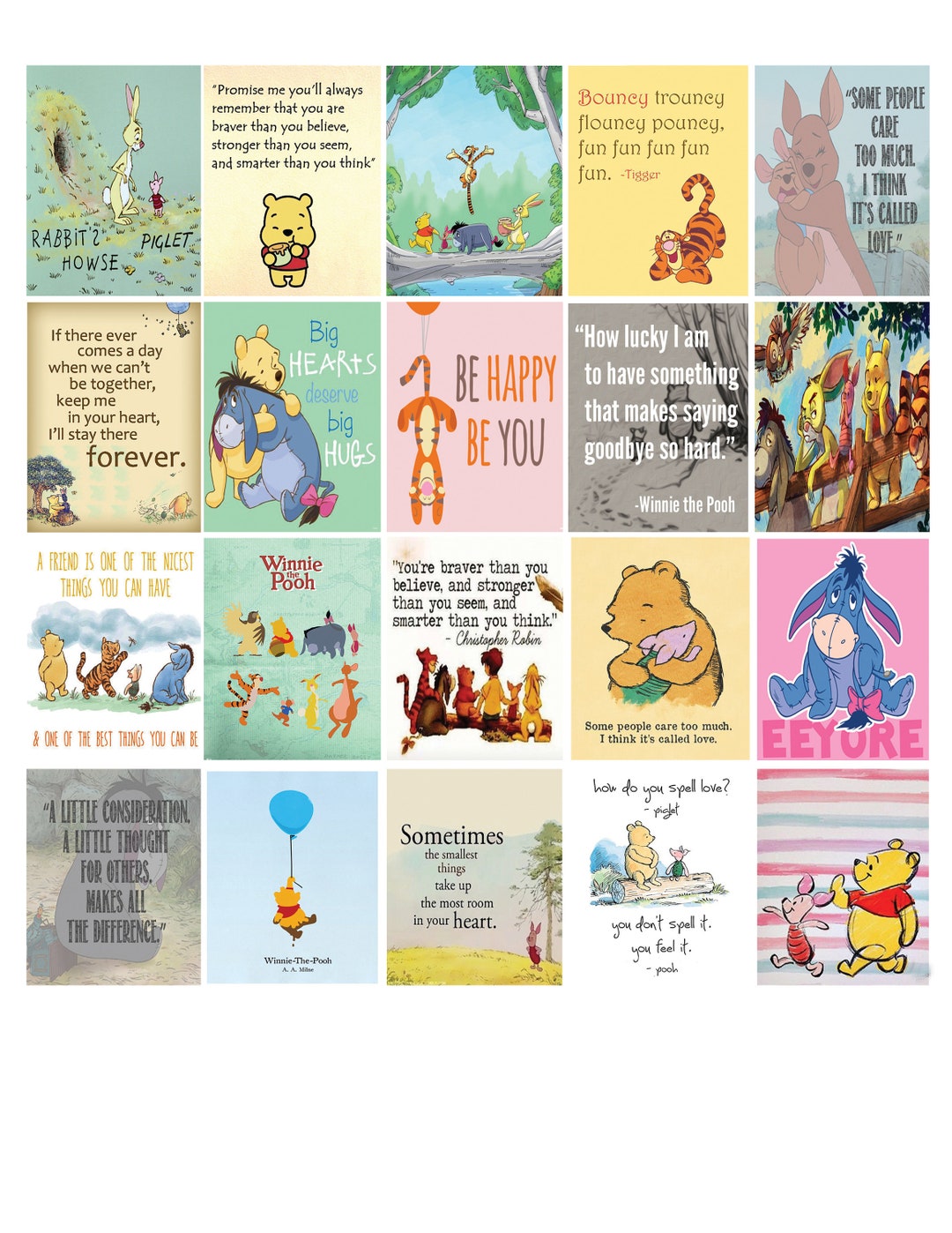 Winnie the Pooh Sticker Set Inspired by Erin Condren/happy Life Planner ...