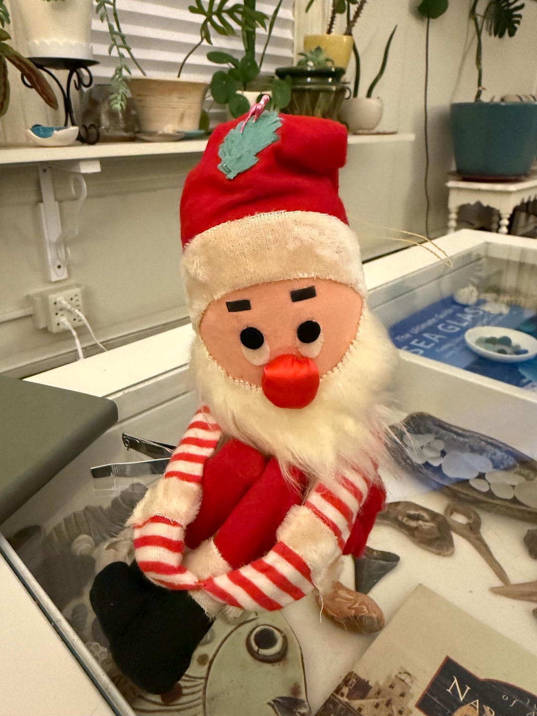 Vintage Knee Hugger Christmas Elf With Chime Inside by Fun Farm San ...