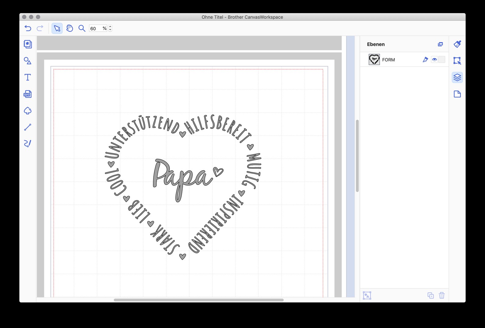 Plottertadei Papa, Heart With Text SVG - Etsy