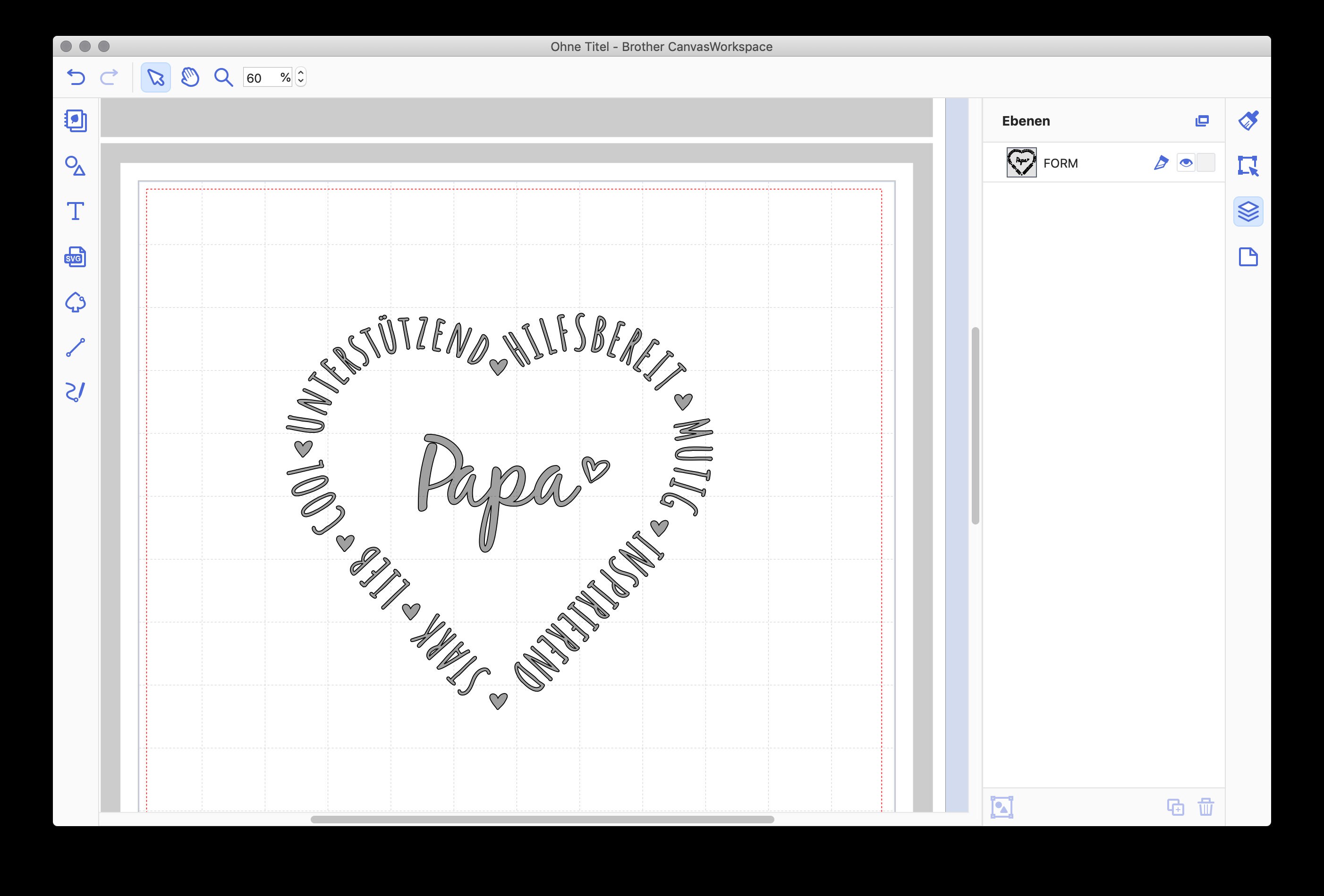 Plottertadei Papa, Heart With Text SVG - Etsy