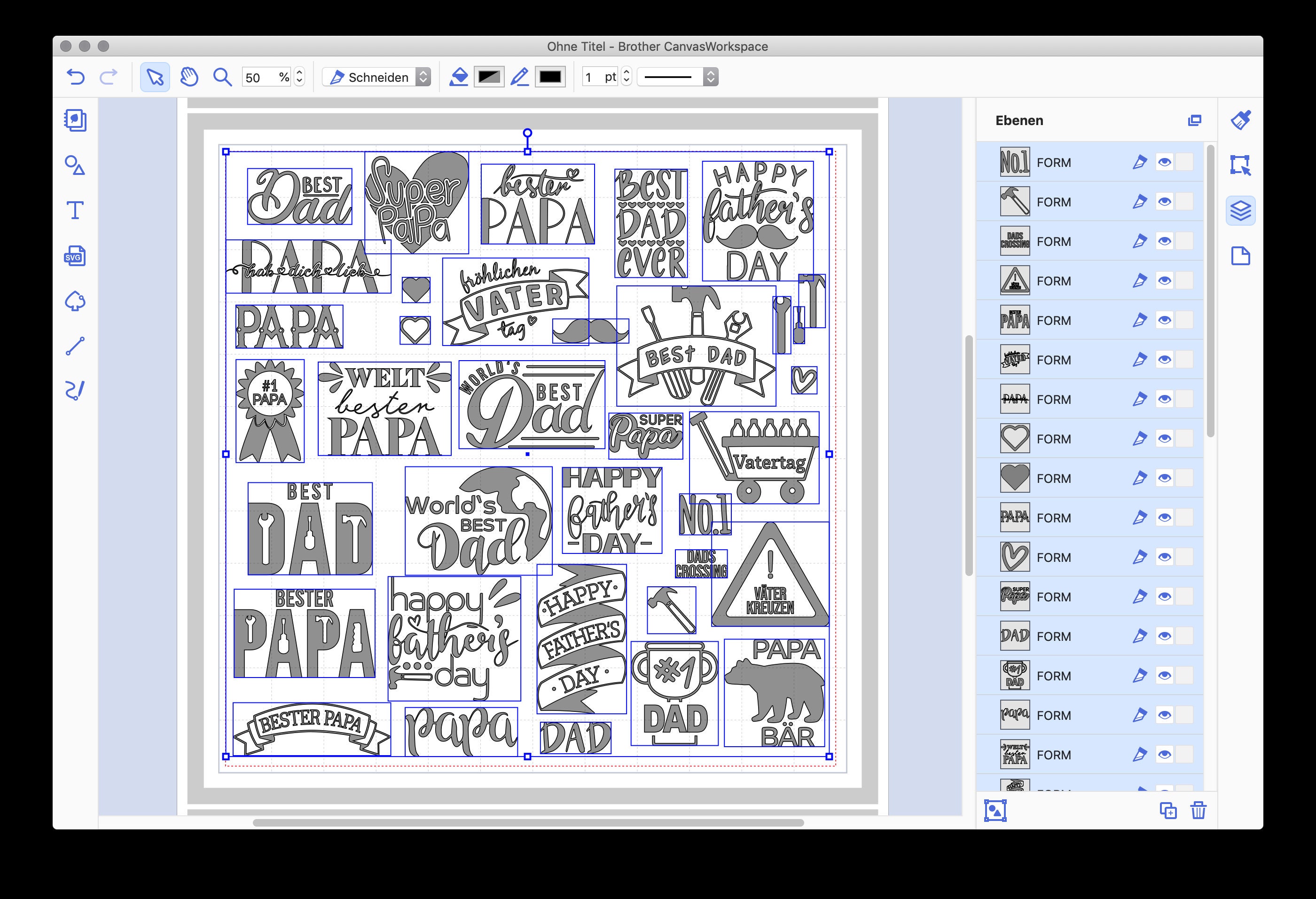 Plotter File Father's Day SVG Bundle, Clipart Plotter File Set German English - Digital - Etsy ...