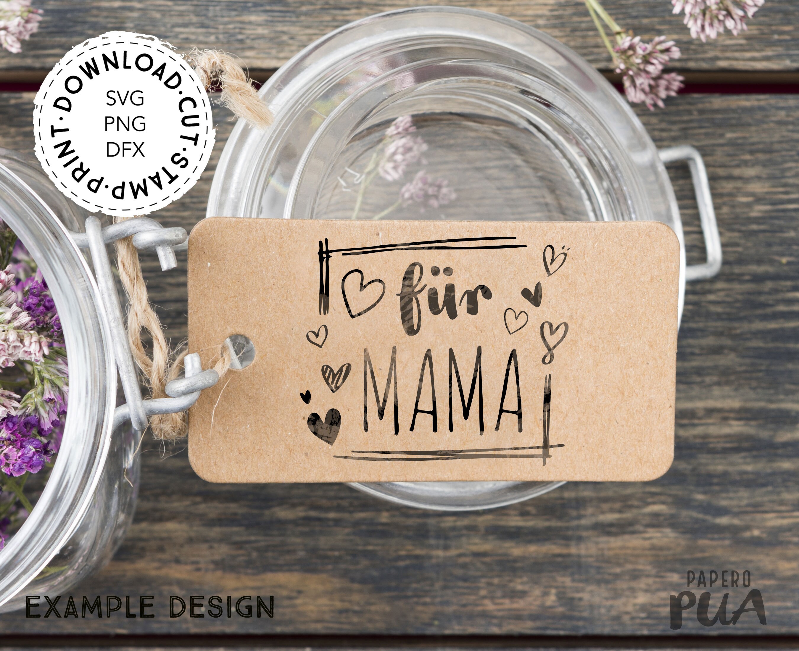 Plotterdatei Muttertag SVG Bundle, Mama Herz & Text Set, deutsch ...