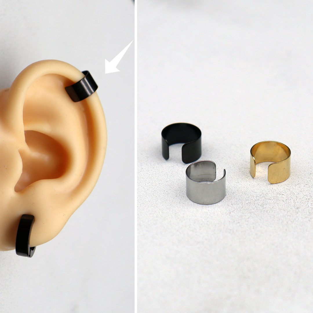 No Piercing Ear Cuff • Never Tarnish Stainless Steel Earrings • Simple ...