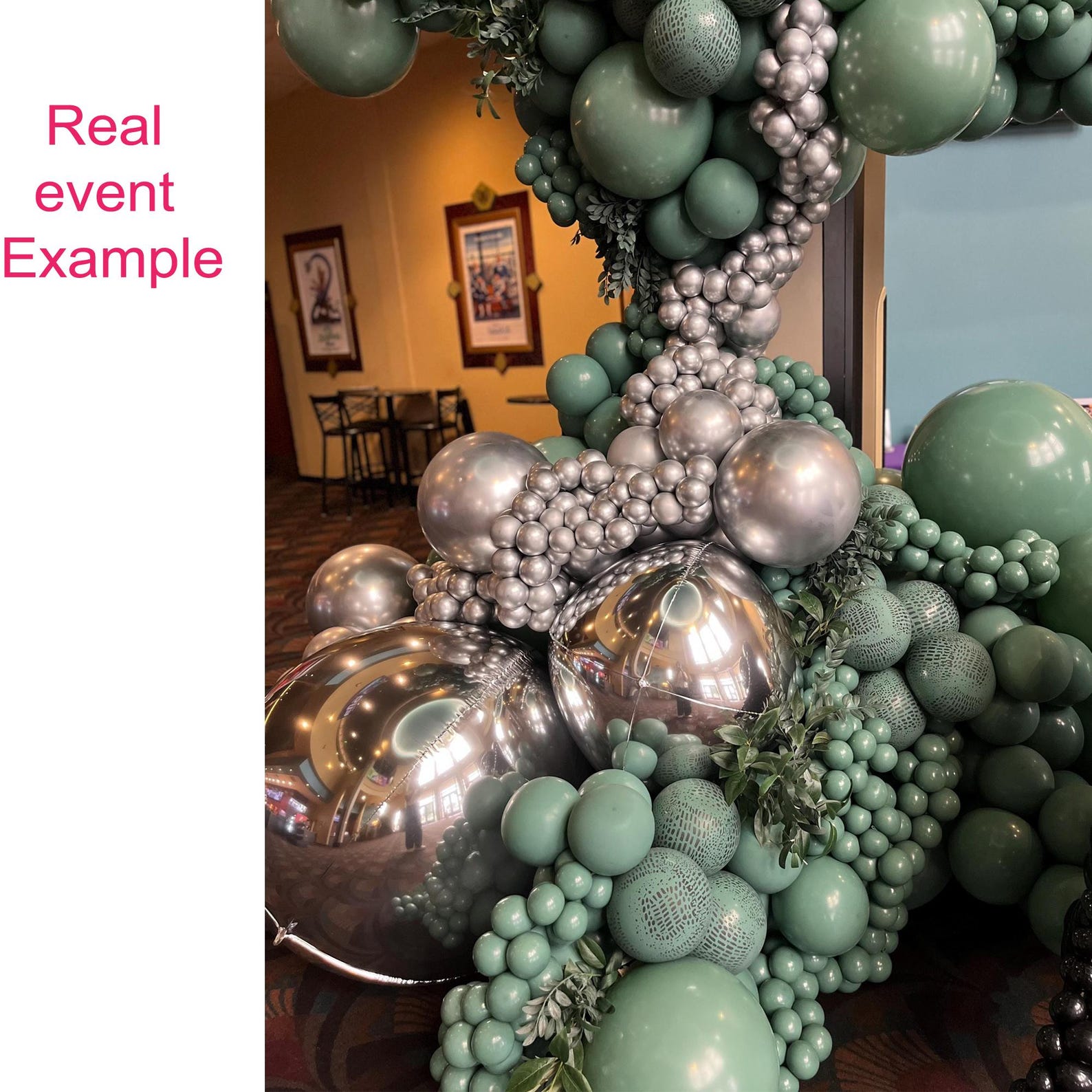 Giant 50'' Silver Orb Metallic Balloons for Wedding Party, Bachelorette ...