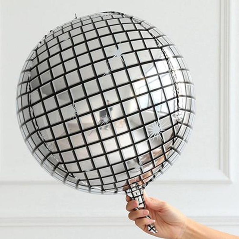Disco Ball Balloon 22inch | Aluminum Foil Mylar Balloons 4D | Disco ...