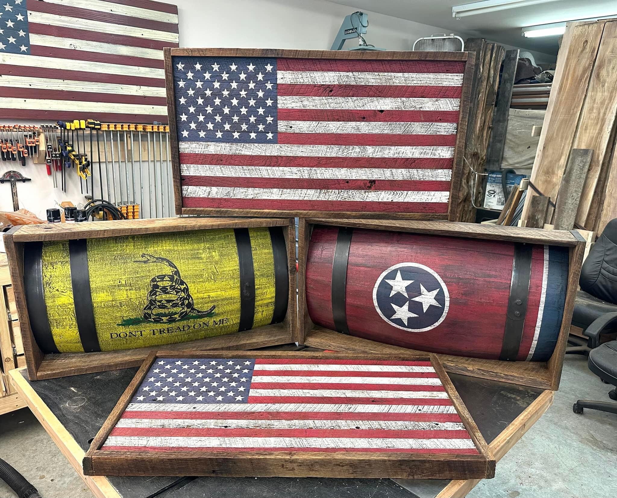 Jack Daniels Whiskey Barrel Wooden Flag - Gadsden - Etsy