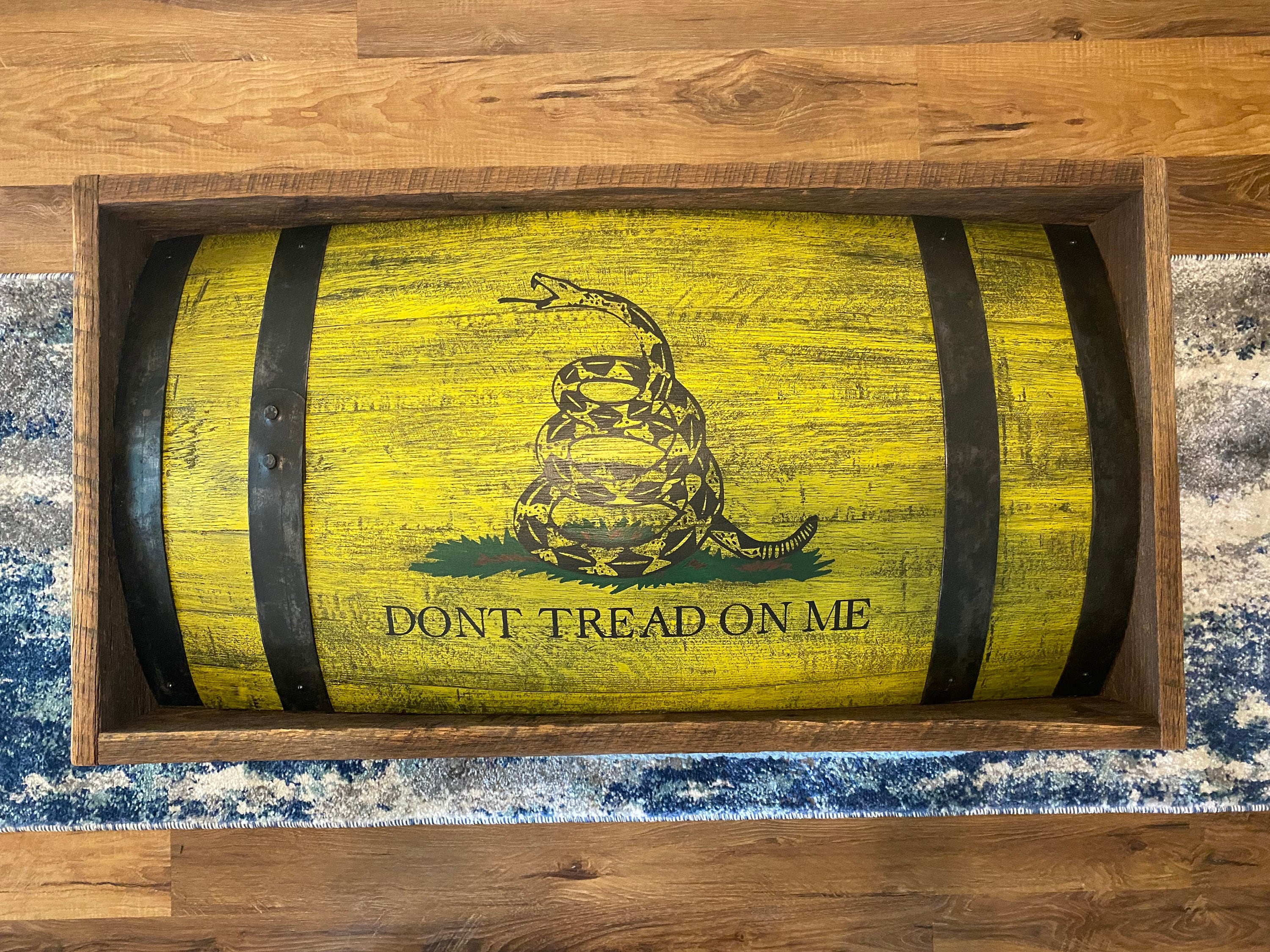 Jack Daniels Whiskey Barrel Wooden Flag - Gadsden - Etsy