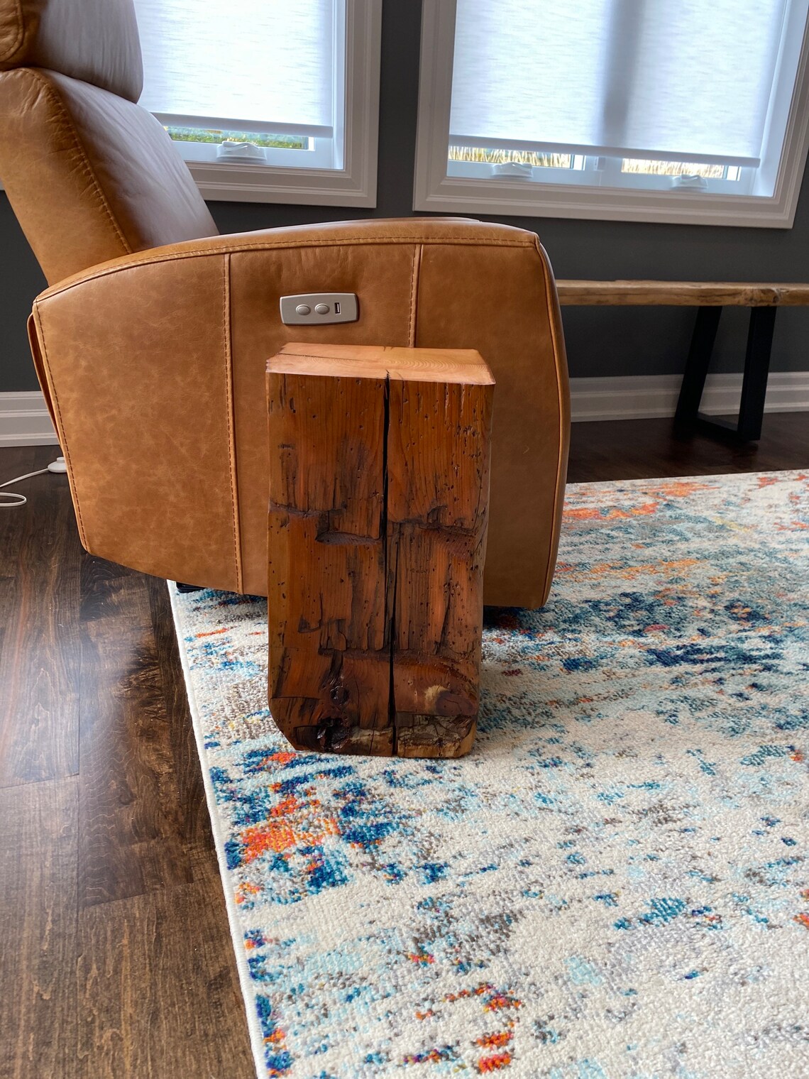 Ol'joe Barn Beam End Table - Etsy