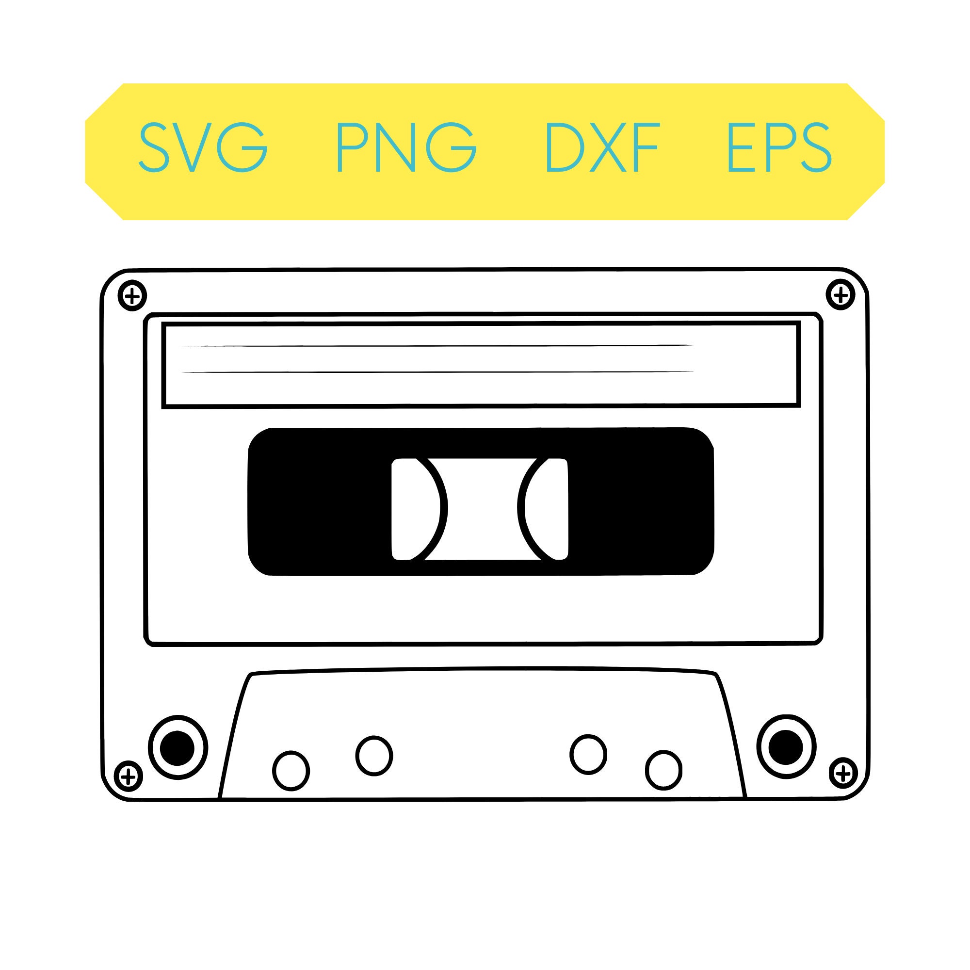Retro Cassette Tape SVG, Cassette PNG, Retro Tape Cut File - Etsy