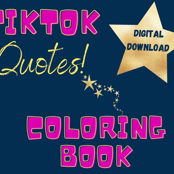 Tiktok Coloring Pages - Etsy