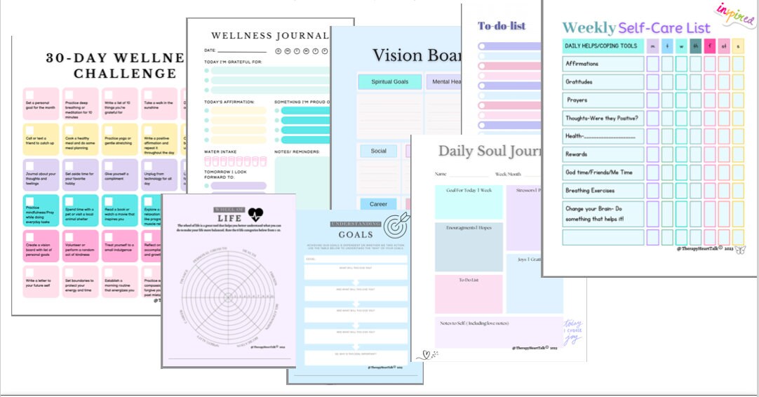Self-care, Self-soothing, Vision Board, Coping, Journal, Recovery ...