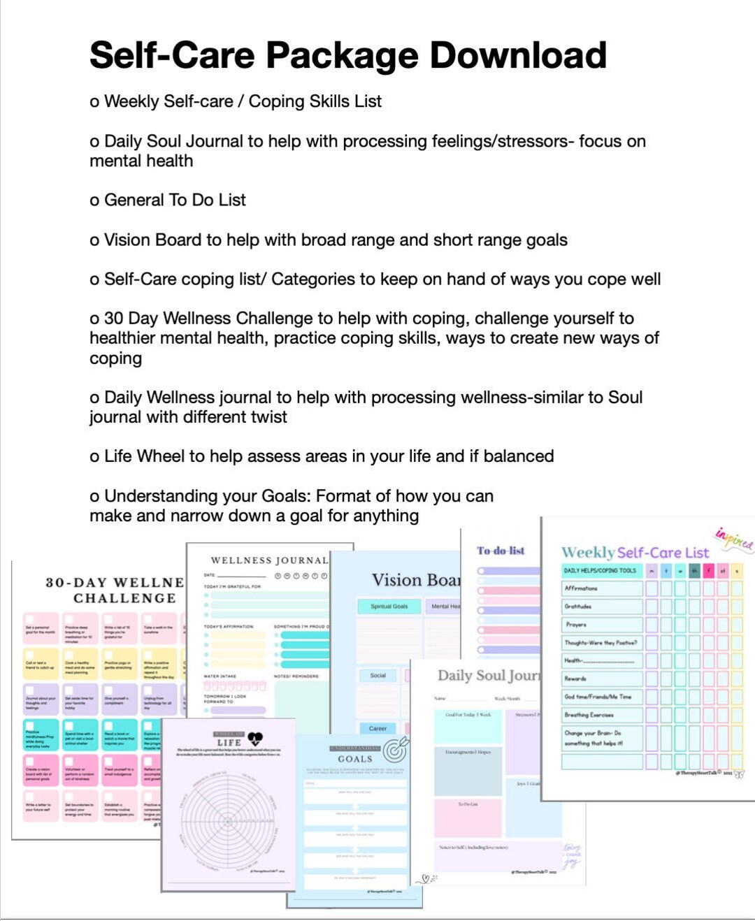 Self-care, Self-soothing, Vision Board, Coping, Journal, Recovery ...