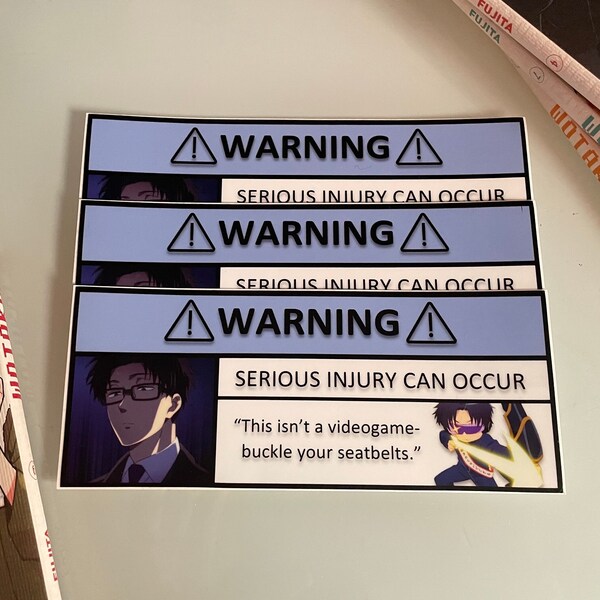 Anime Car Warning Label - Etsy