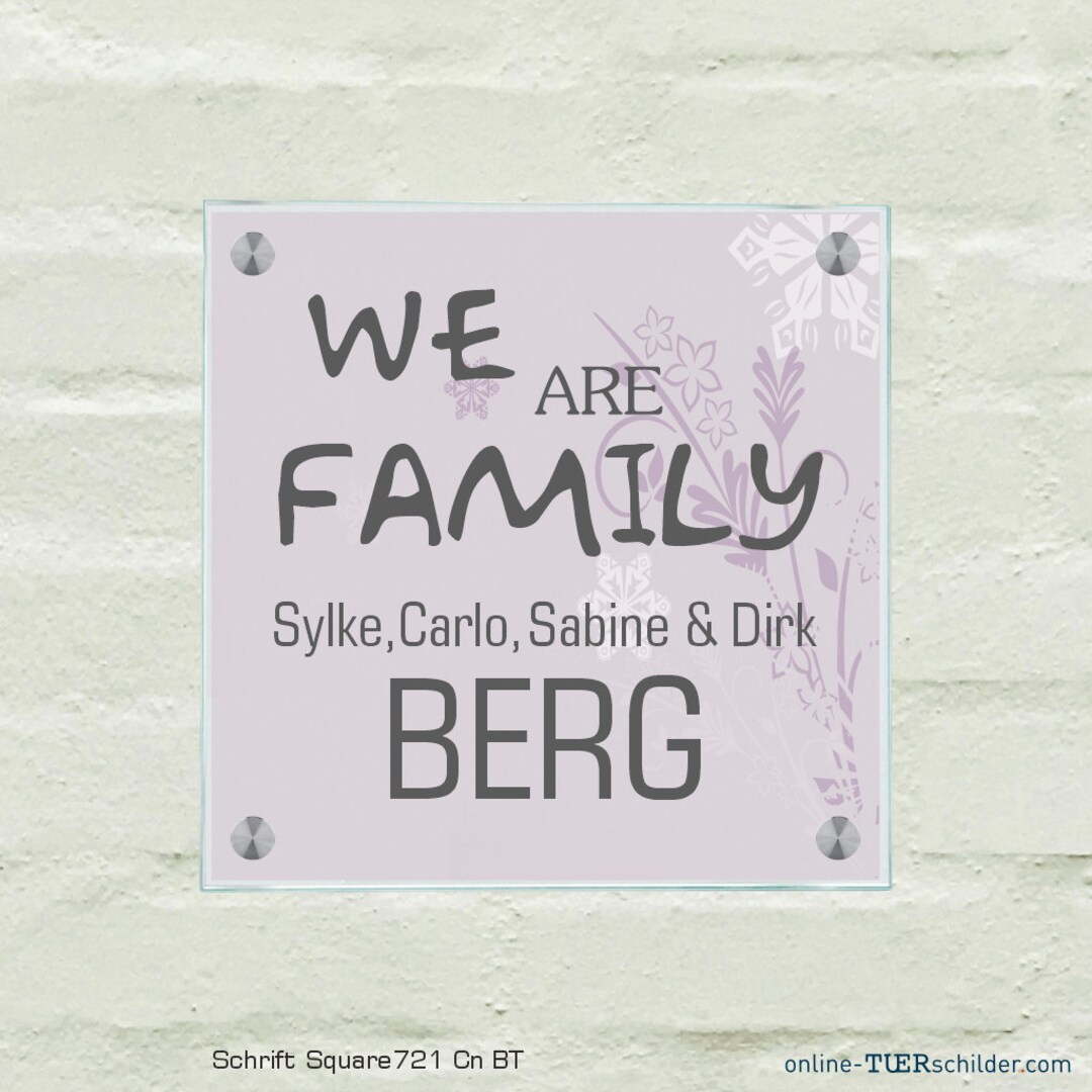 Front Door Signs We Are Family in Vintage Look Personalized With Your ...