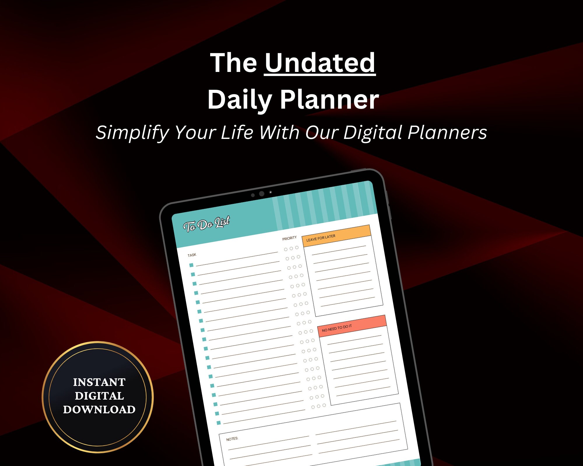 Daily Planner Pdf, Daily Routine Planner, Daily to Do List, Daily Goal ...