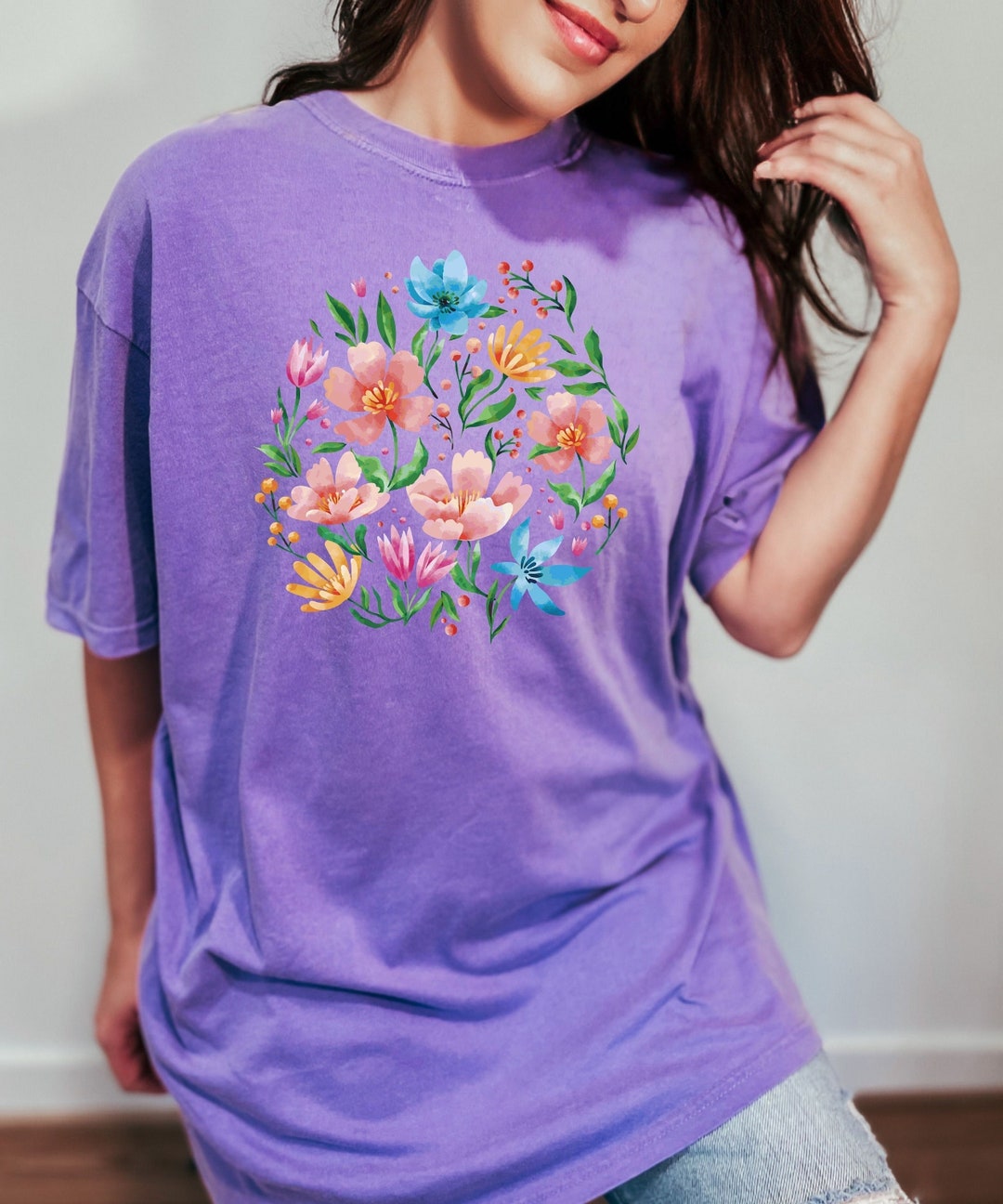 Spring Flowers Shirt, Spring Flowers, Gardening Shirt, Mom Shirt, Gift ...