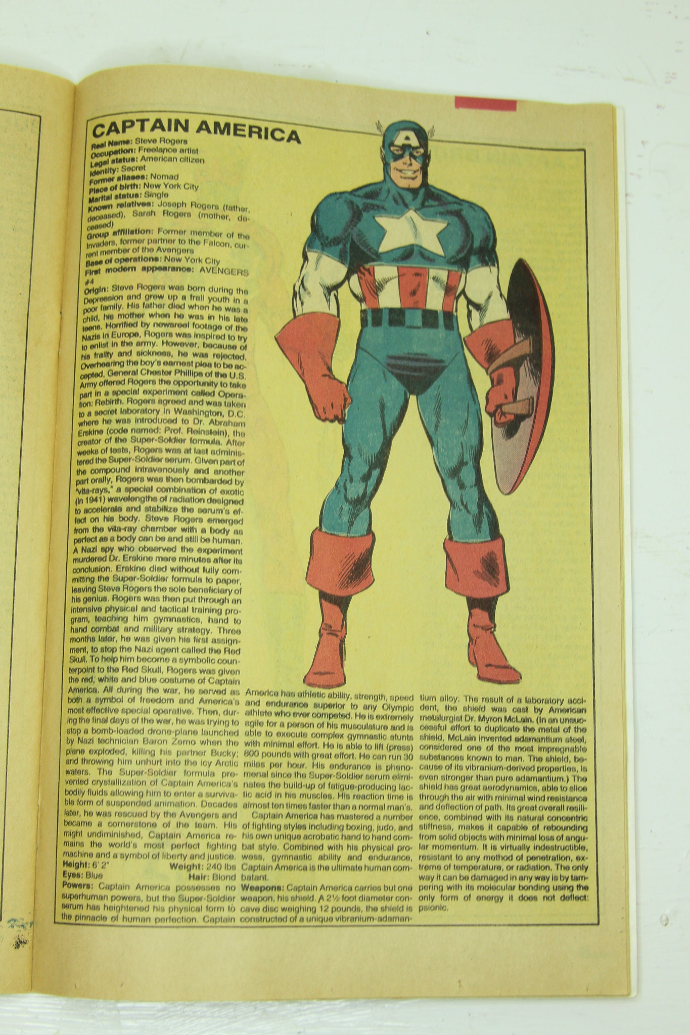 Marvel Comic Book - Official Handbook of Marvel Universe - Letters "b ...