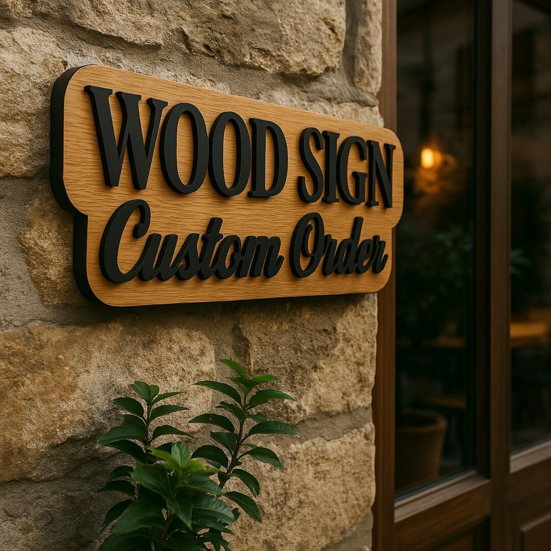 Custom Wood Sign,business Logo Sign,rustic Business Sign,personalized ...