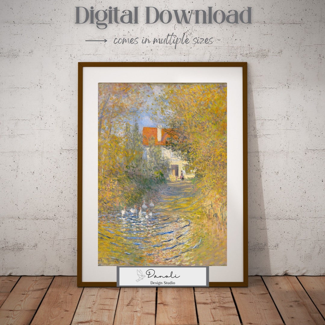 The Geese Painting | Digital Artwork Download | Claude Monet Printable ...