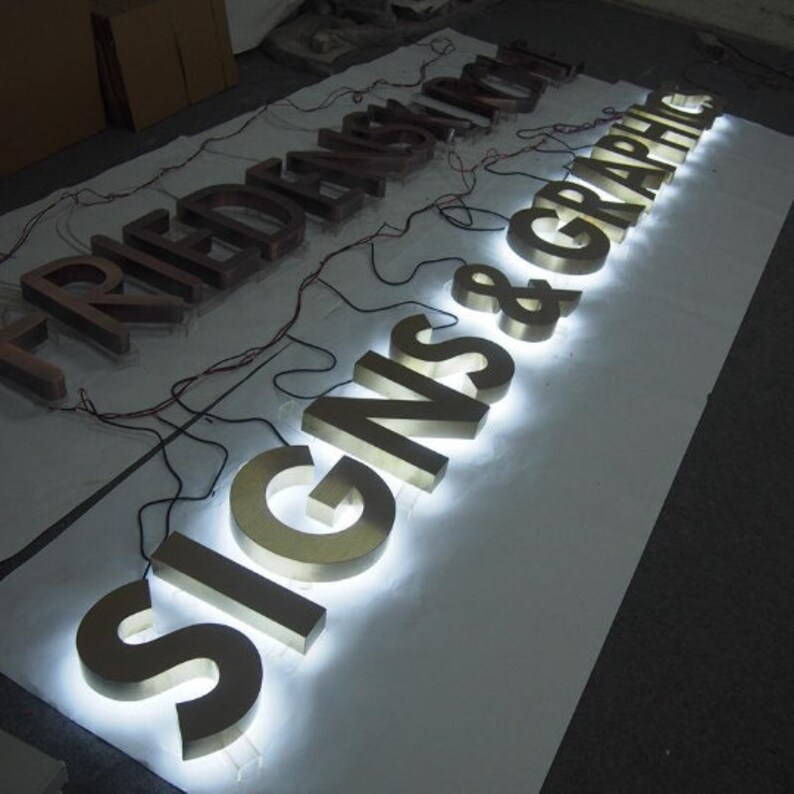 Backlit Sign Custom Backlit Sign Business Sign Indoor Sign | Etsy