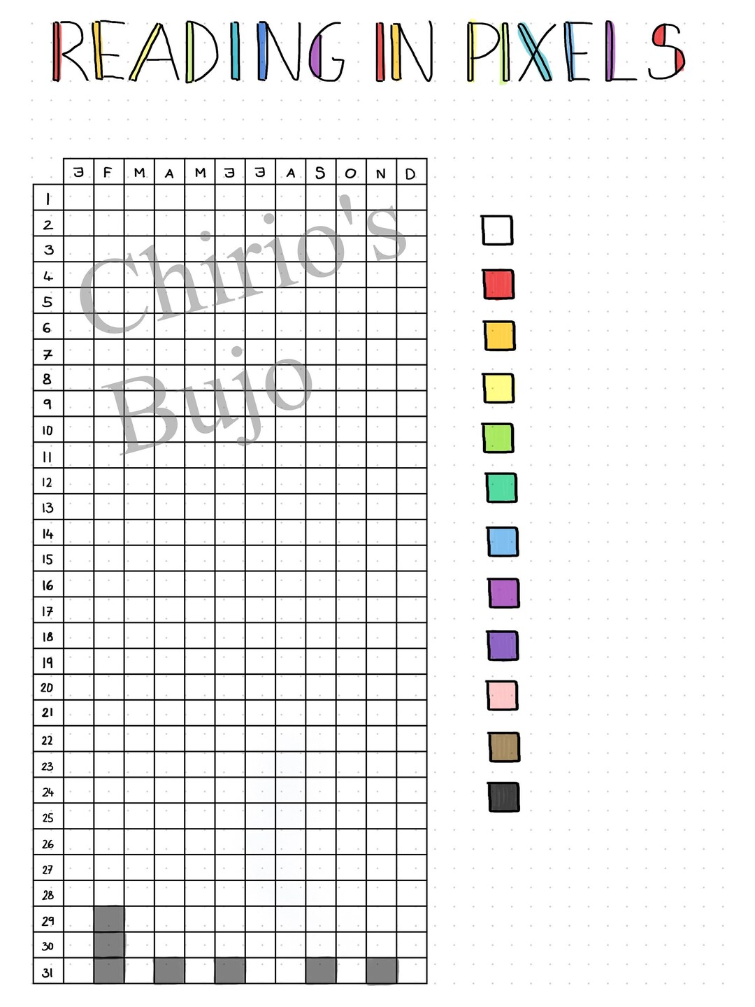 Download READING in Pixels Bujo Spread - Etsy