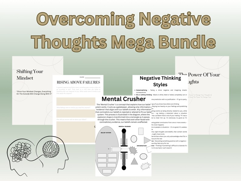 Overcoming Negative Thoughts Mega Bundle: CBT Digital Download ...