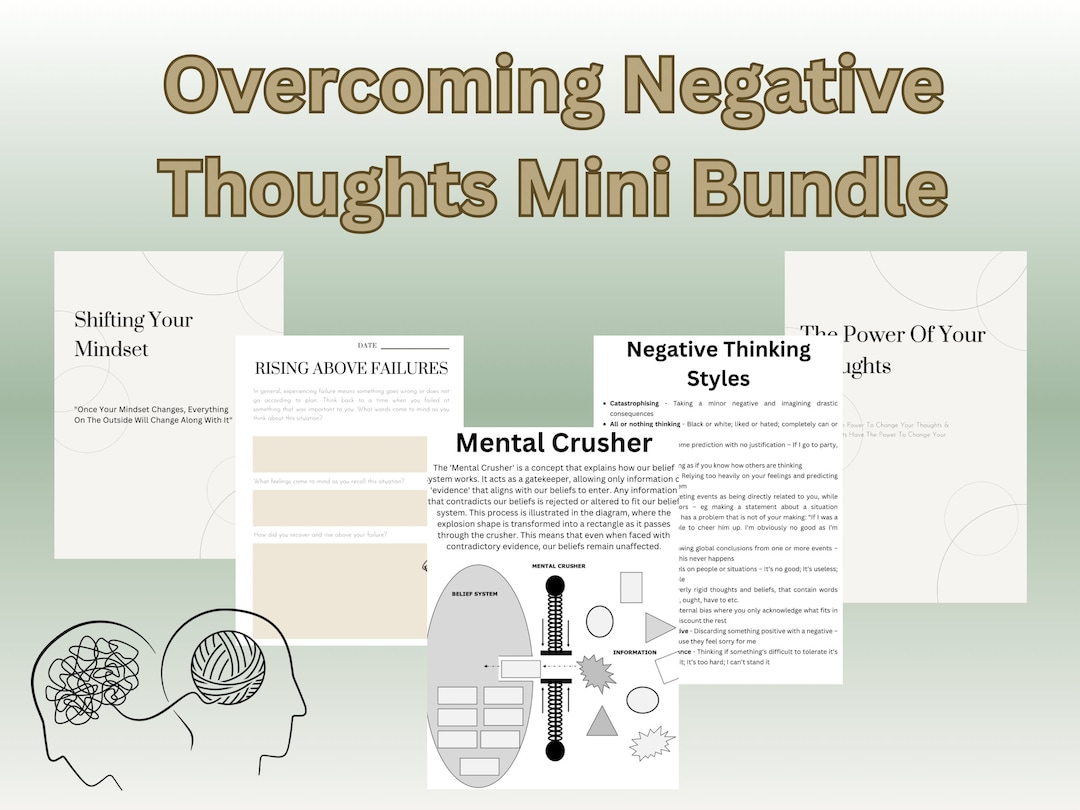 Overcoming Negative Thoughts Mini Bundle: CBT Digital Download ...
