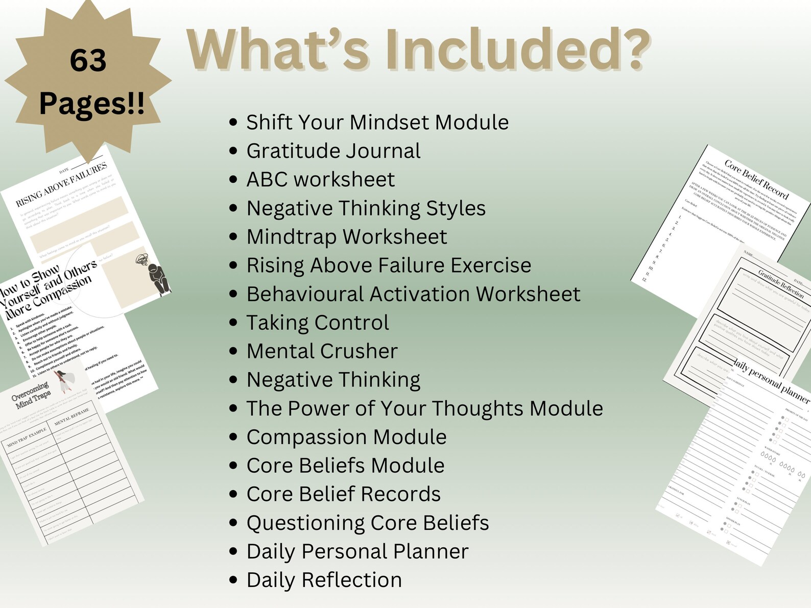 Overcoming Negative Thoughts Mega Bundle: CBT Digital Download ...