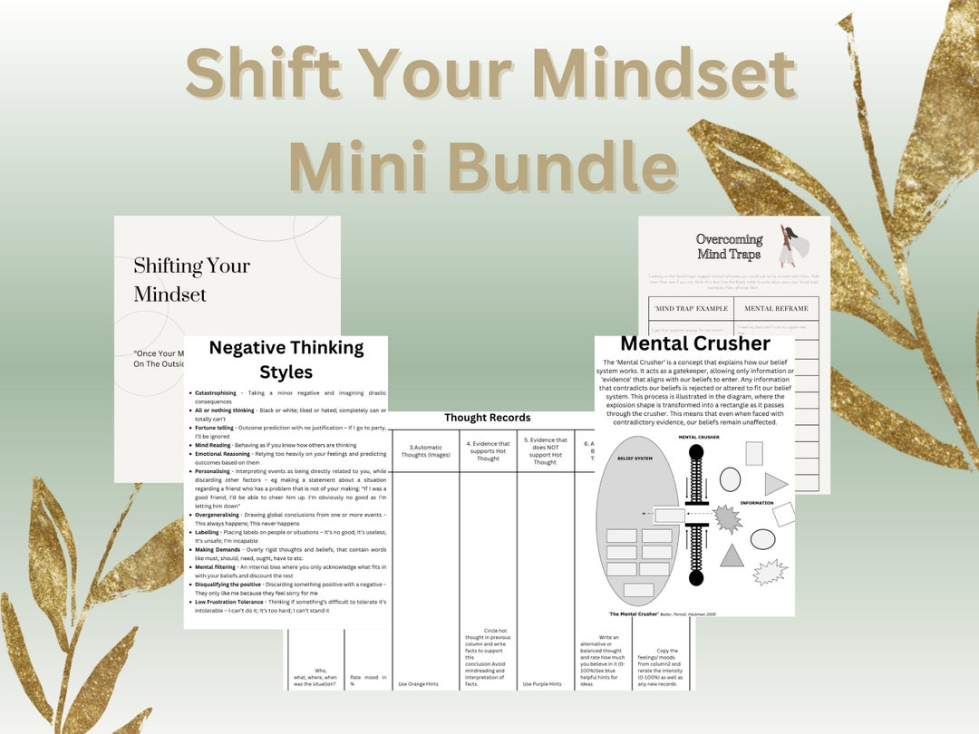 20 Page Shift Your Mindset Mini Bundle, Instant Download Printable ...