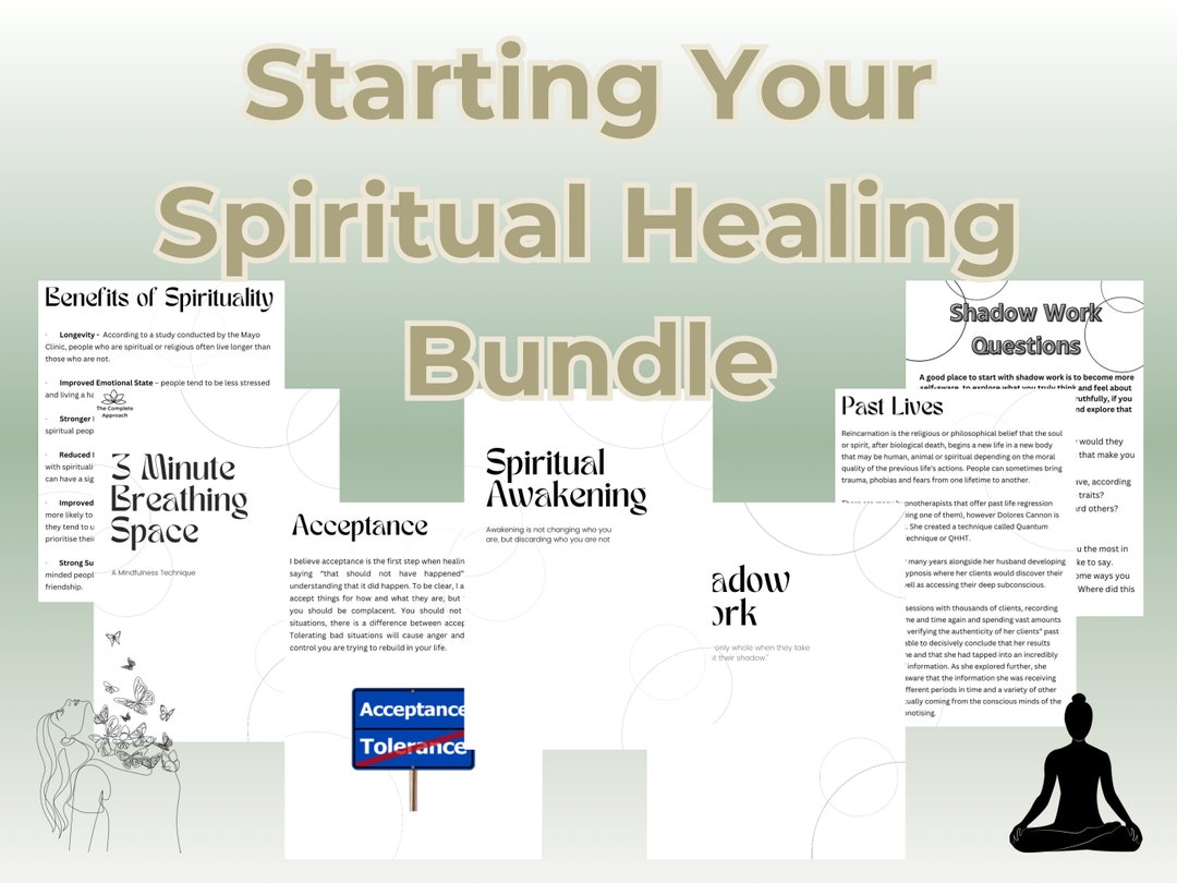 Start Your Spiritual Healing Journey Resource Bundle, Therapy Worksheet ...