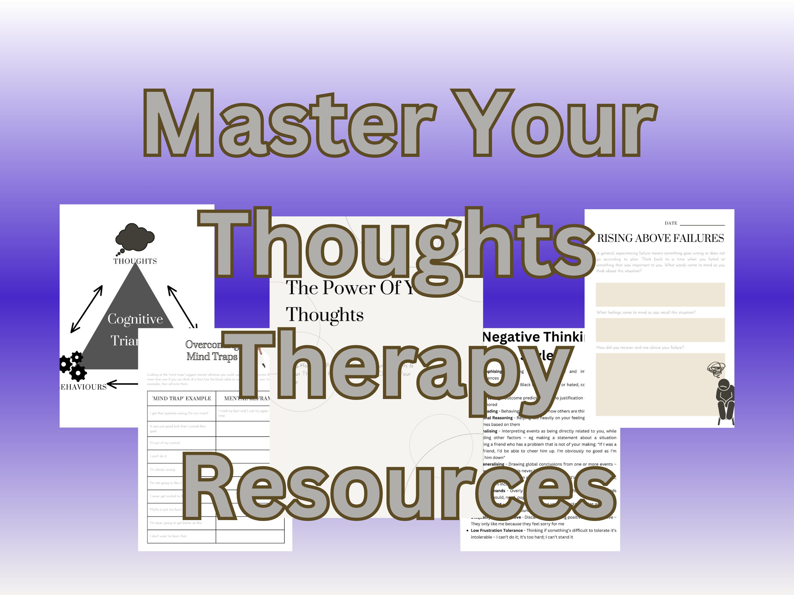 Power of Thoughts, CBT Worksheets, Online Course Module and Activities ...
