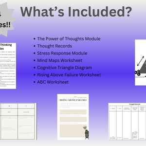 Power of Thoughts, CBT Worksheets, Online Course Module and Activities ...