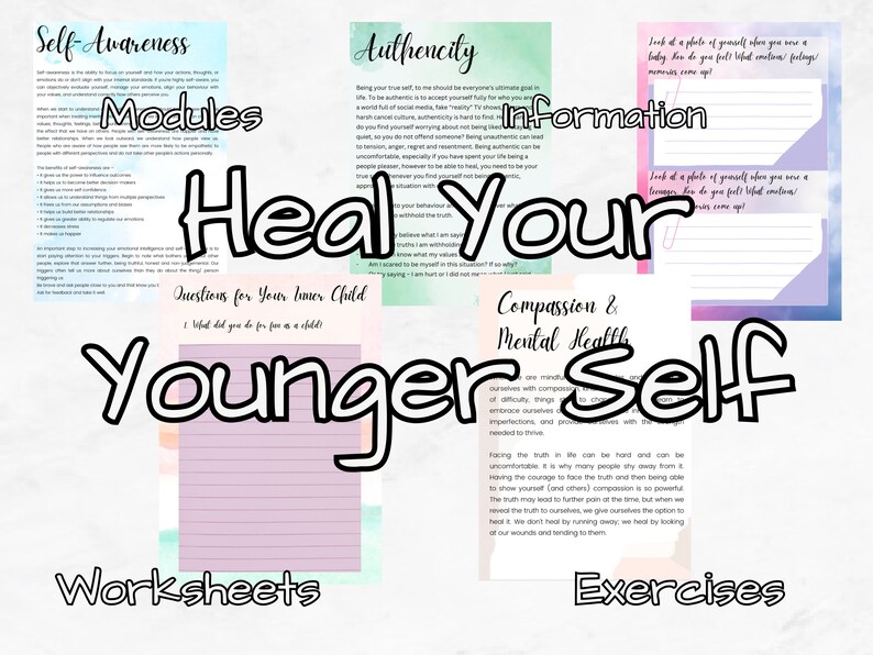 Inner Child Work Bundle, Compassion, Healing Trauma Modules ...