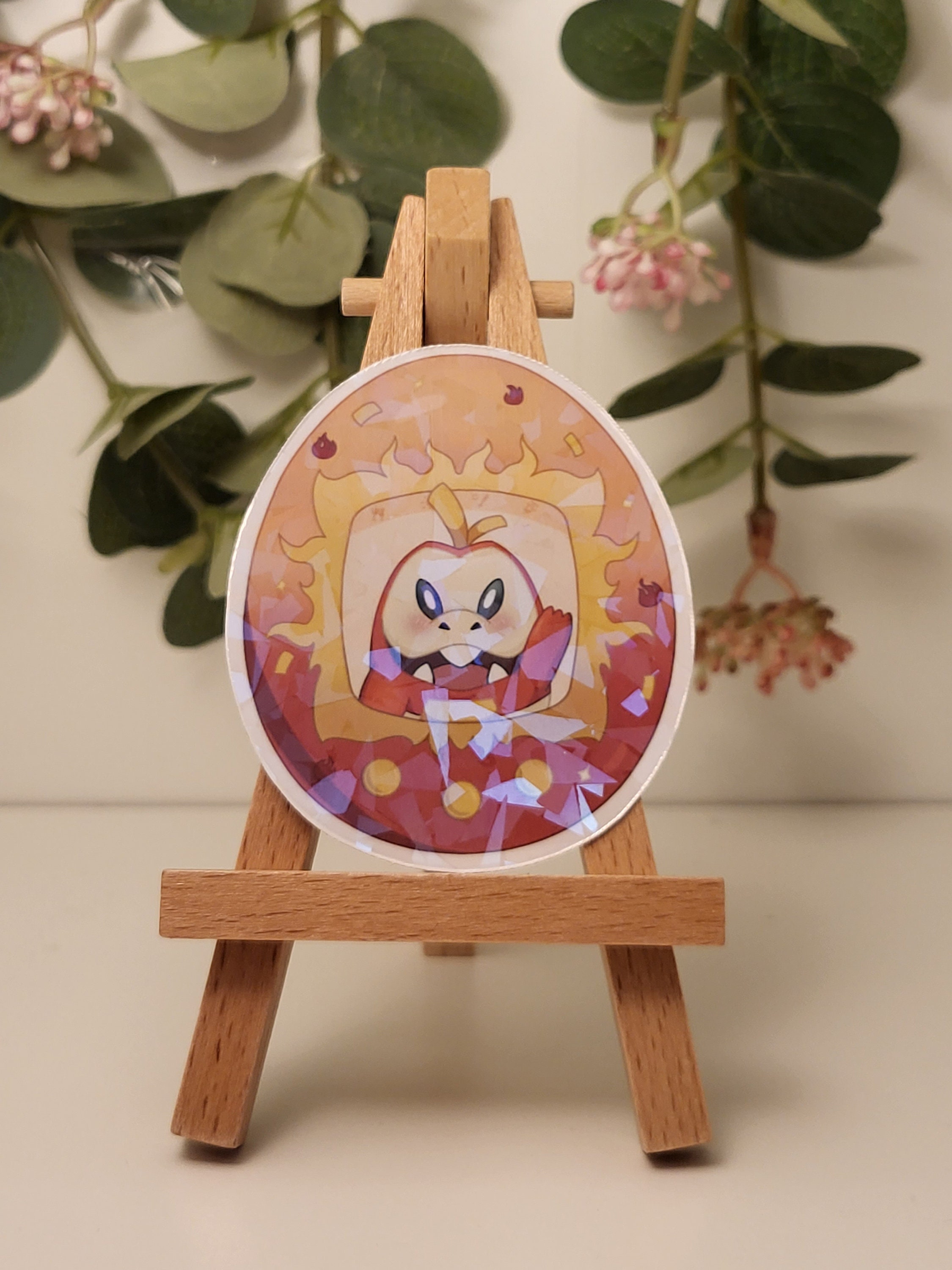Holo Fuecoco Pokemon Tamagotchi Sticker - Etsy