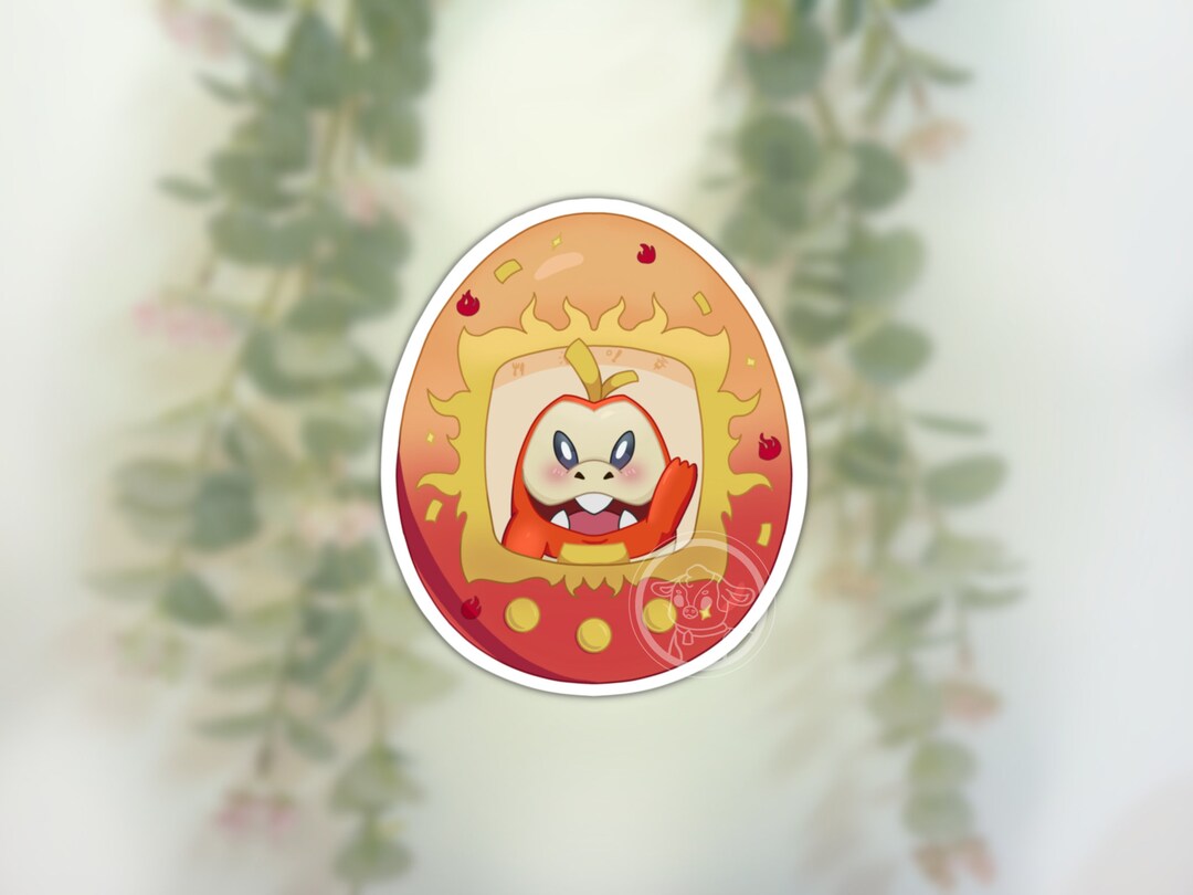 Holo Fuecoco Pokemon Tamagotchi Sticker - Etsy